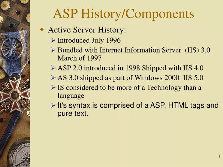 PPT - ASP History/Components PowerPoint Presentation, free download ...