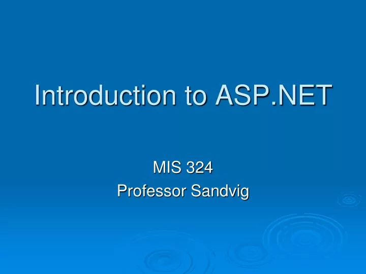 PPT - Introduction to ASP.NET PowerPoint Presentation, free download ...