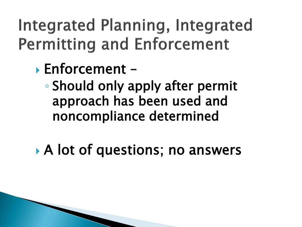 PPT - Integrated Planning/Permitting: Past, Present and Future ...