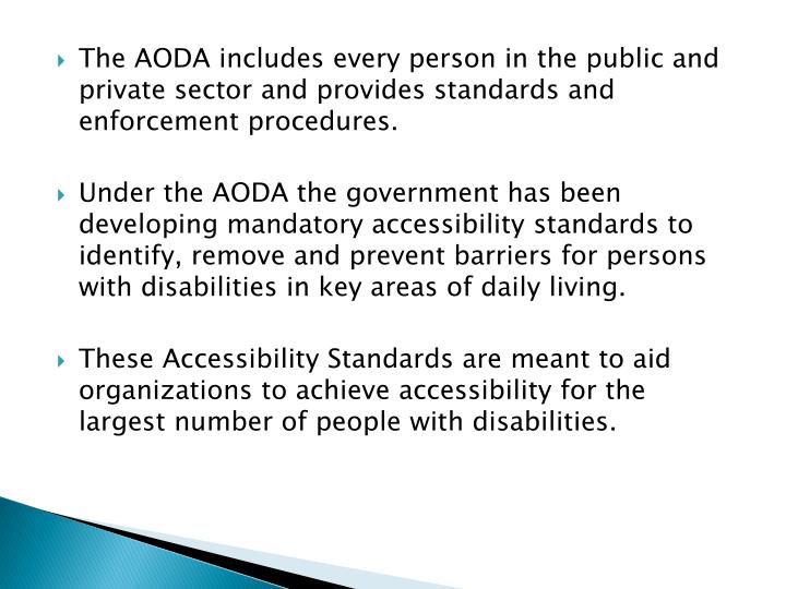 PPT - AODA Accessibility Standards Compliance PowerPoint Presentation ...