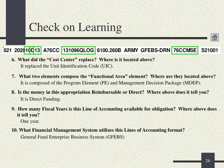 PPT - U.S. Army GFEBS Line of Accounting United States Army Financial ...