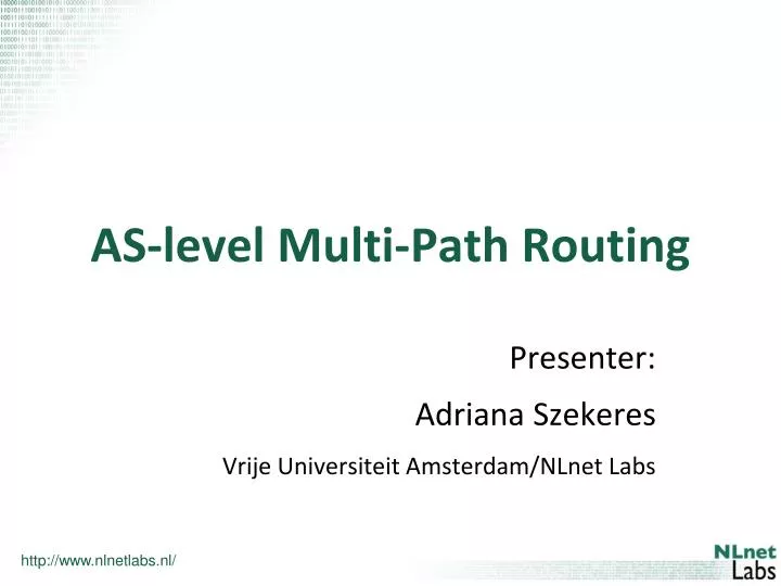 PPT - AS-level Multi-Path Routing PowerPoint Presentation, free ...