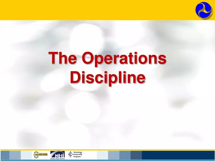 PPT - The Operations Discipline PowerPoint Presentation, free download ...