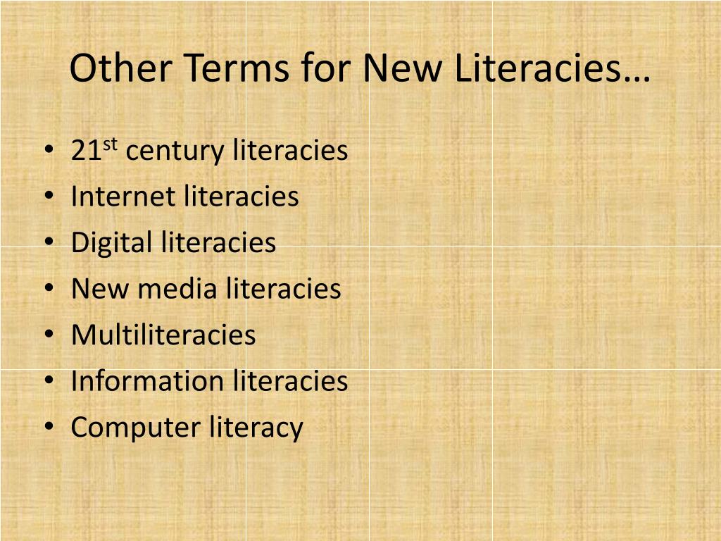 PPT - New Literacy's & New Technology PowerPoint Presentation, free ...