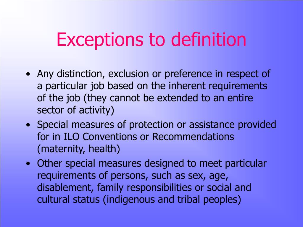 Exceptions Definition