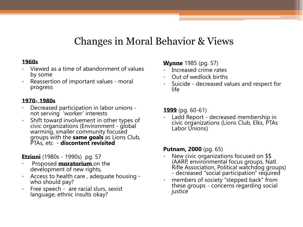 PPT - Discontents Revisited “ The Culture of Morality” Chapter 3 Elliot ...