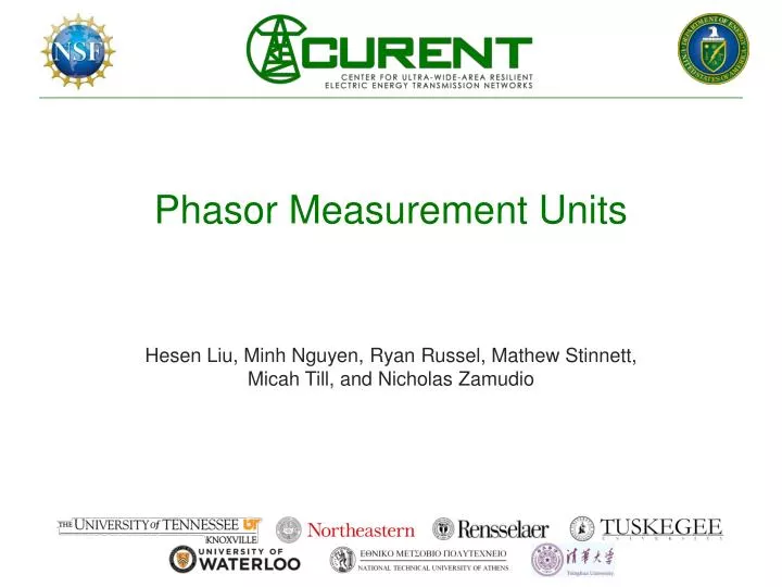 PPT - Phasor Measurement Units PowerPoint Presentation, free download ...