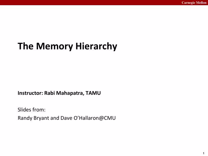 PPT - The Memory Hierarchy PowerPoint Presentation, free download - ID ...