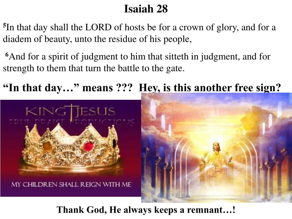 PPT - Isaiah 28 This prophecy came to Isaiah about the year 730 BC ...
