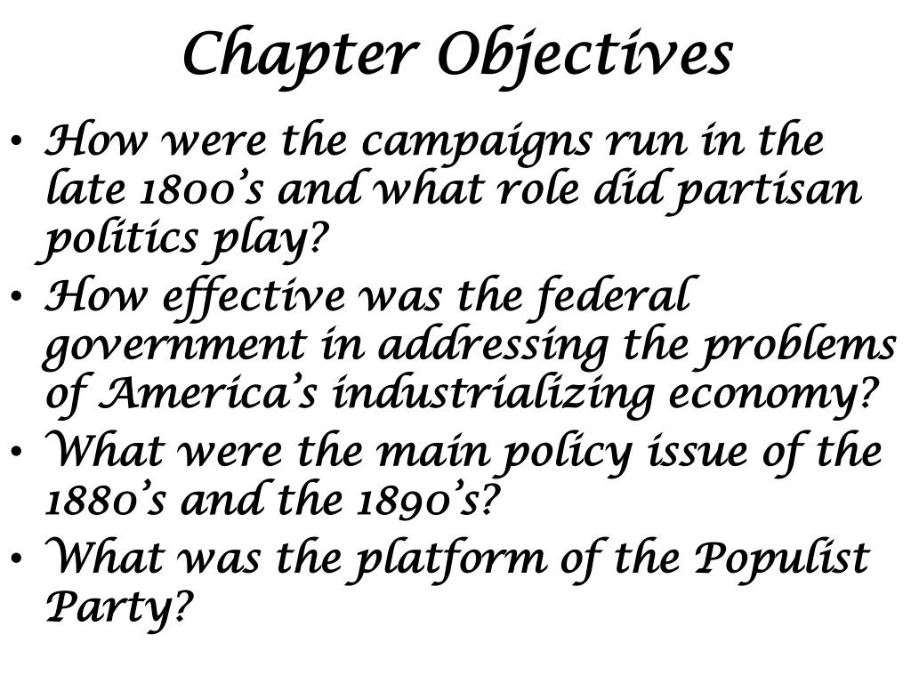 PPT - Politics and Government: 1877 - 1900 PowerPoint Presentation ...