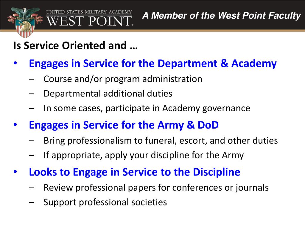 PPT - Welcome to the United States Military Academy PowerPoint ...