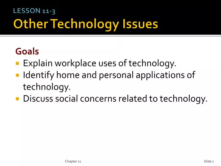 PPT - LESSON 11-3 Other Technology Issues PowerPoint Presentation, free ...