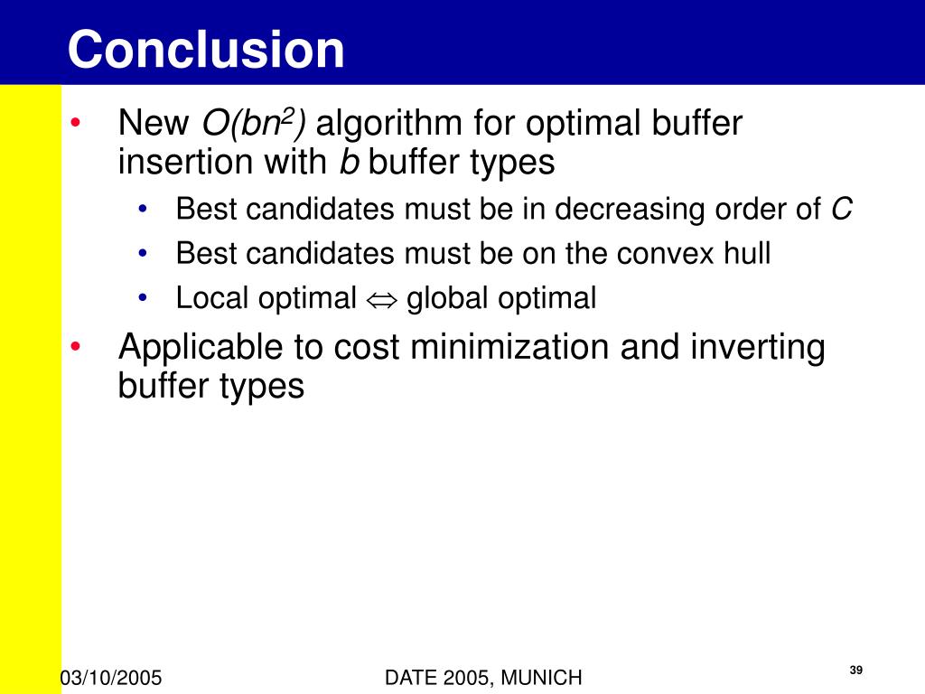 Ppt An Obn 2 Time Algorithm For Optimal Buffer Insertion With B Buffer Types Powerpoint