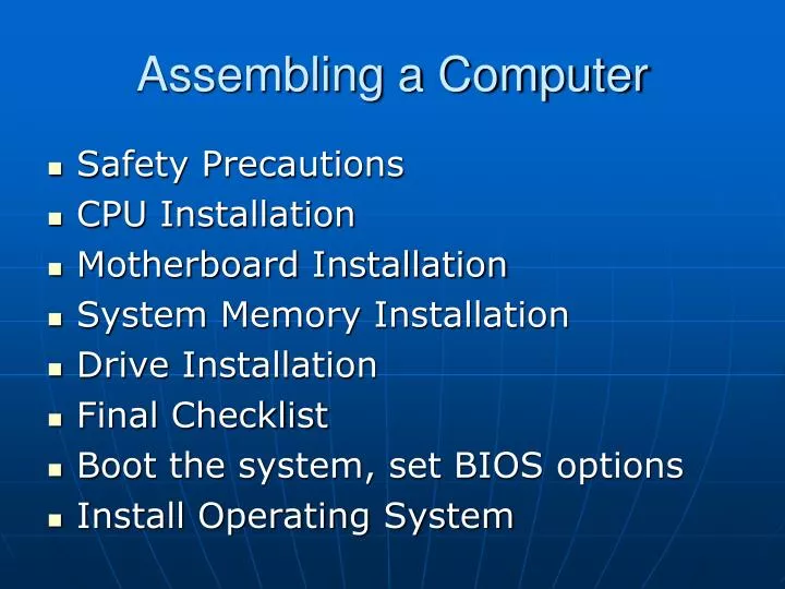 Ppt Assembling A Computer Powerpoint Presentation Free Download Id 2914786