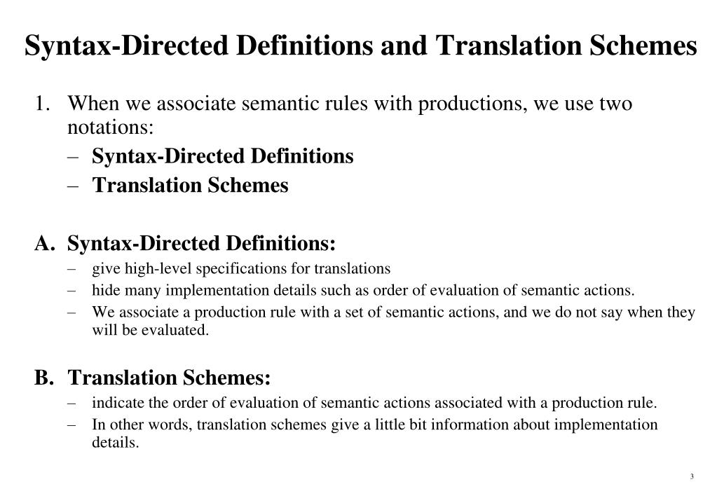 PPT - Syntax-Directed Translation PowerPoint Presentation, free ... PPT - Syntax-Directed Translation PowerPoint Presentation, free ...