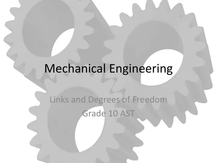 PPT - Mechanical Engineering PowerPoint Presentation, free download ...