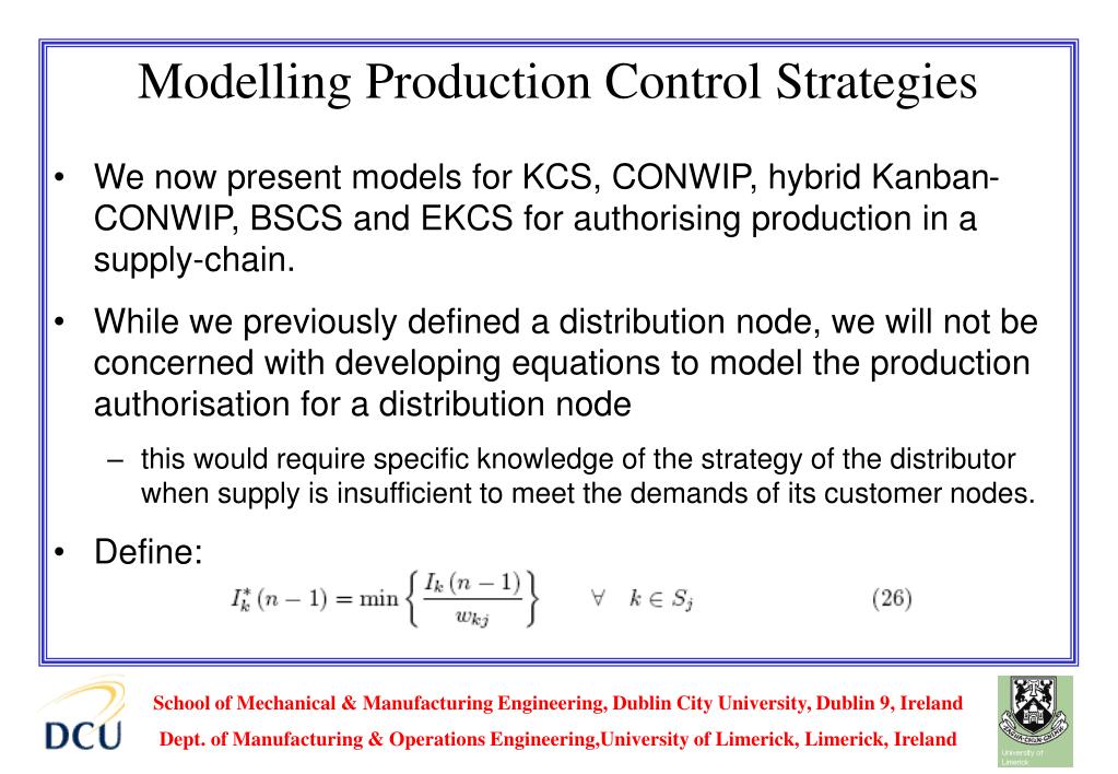 PPT - John Geraghty † and Cathal Heavey ‡ † The School of Mechanical ...