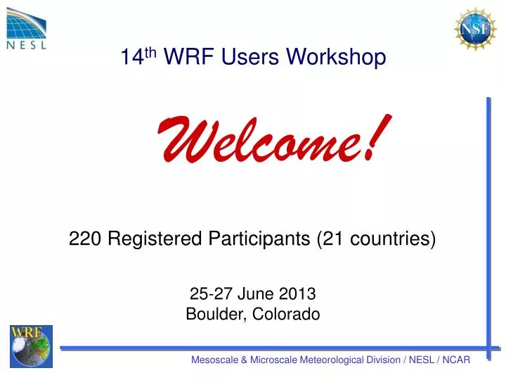 PPT - 14 th WRF Users Workshop PowerPoint Presentation, free download ...