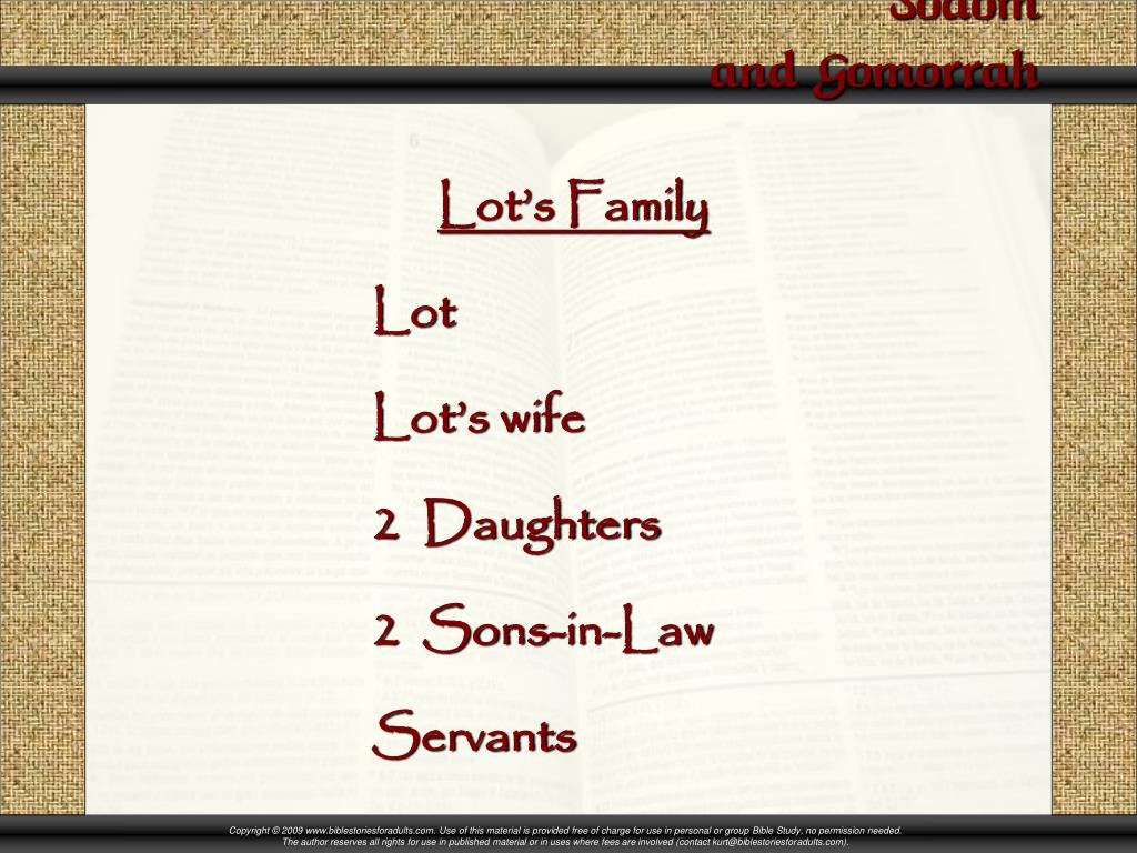 PPT - Bible Stories for Adults Sodom and Gomorrah Genesis 18 - 21 ...