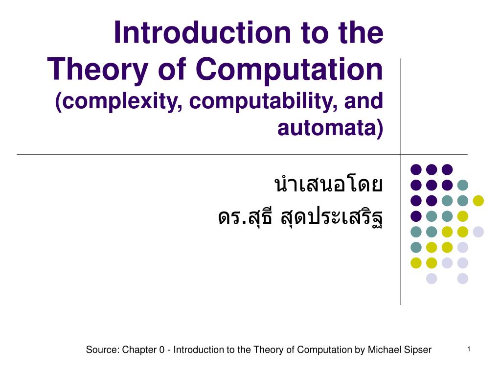 PPT - Introduction to the Theory of Computation (complexity ... PPT - Introduction to the Theory of Computation (complexity ...