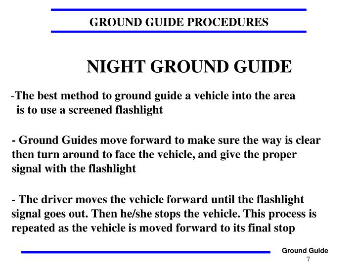 PPT - Ground Guide Procedures PowerPoint Presentation - ID:2916793