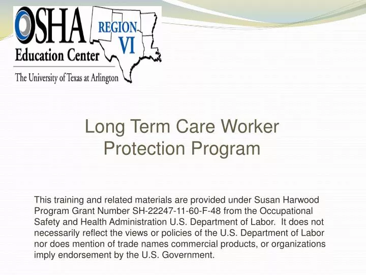 PPT - Long Term Care Worker Protection Program PowerPoint Presentation ...
