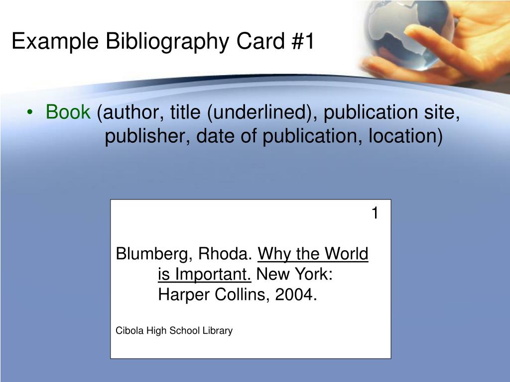 PPT Bibliography And Note Cards PowerPoint Presentation Free 