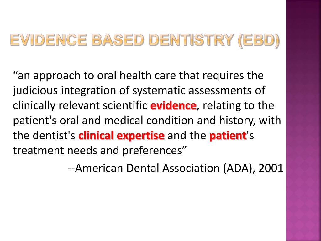 PPT - Librarians’ Roles in Evidence Based Dentistry Education in the U ...