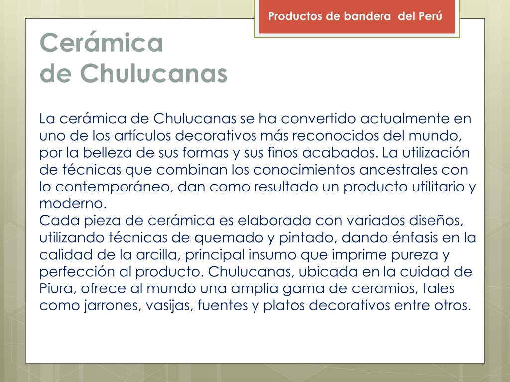 PPT - Productos de bandera del Perú PowerPoint Presentation, free ...