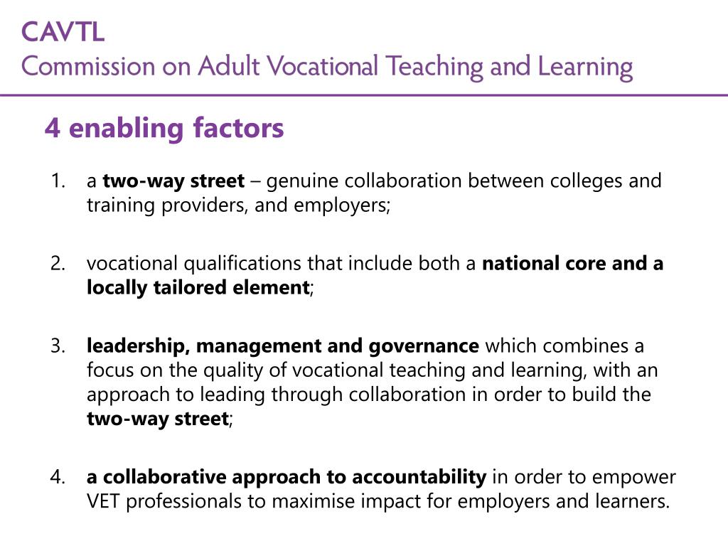 PPT - It’s about work… Excellent adult vocational teaching and learning ...