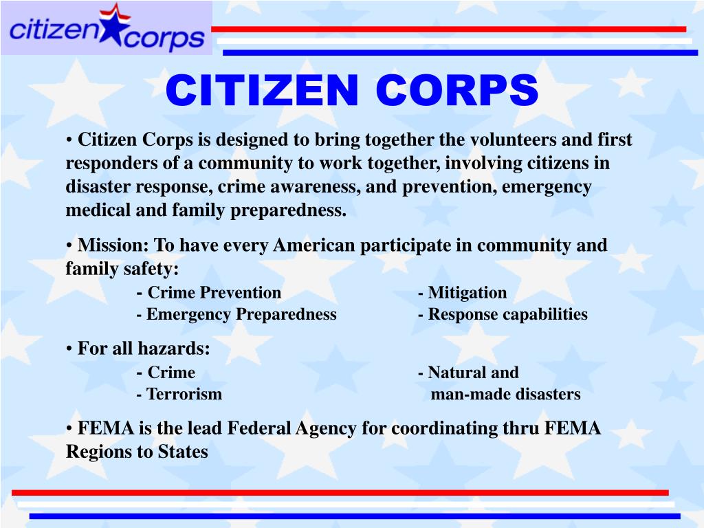 PPT - Citizen Corps Volunteer for America “Engaging Citizens In ...