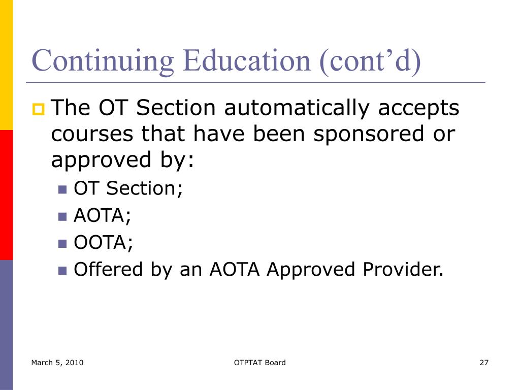 PPT - The Role of the Ohio Occupational Therapy, Physical Therapy, and ...