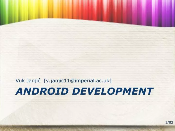 PPT - Android development PowerPoint Presentation, free download - ID ...