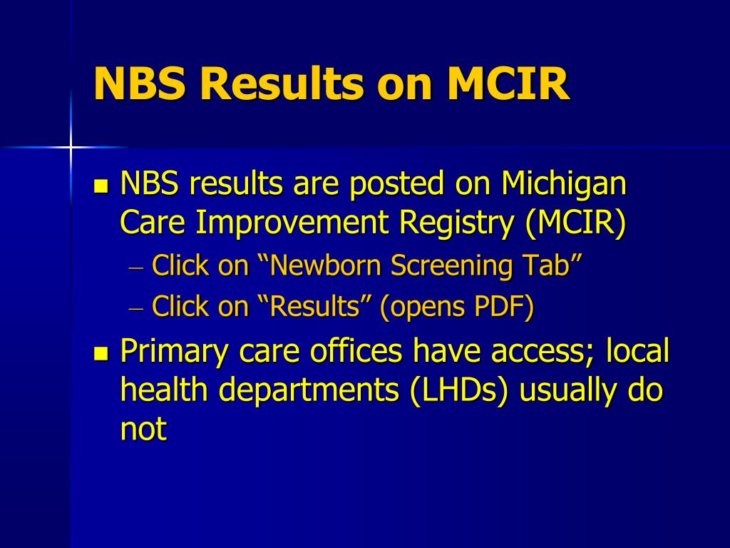 PPT - Newborn Screening and Children’s Special Health Care Services ...