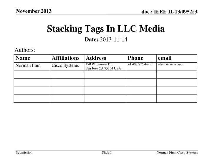 PPT - Stacking Tags In LLC Media PowerPoint Presentation, free download ...
