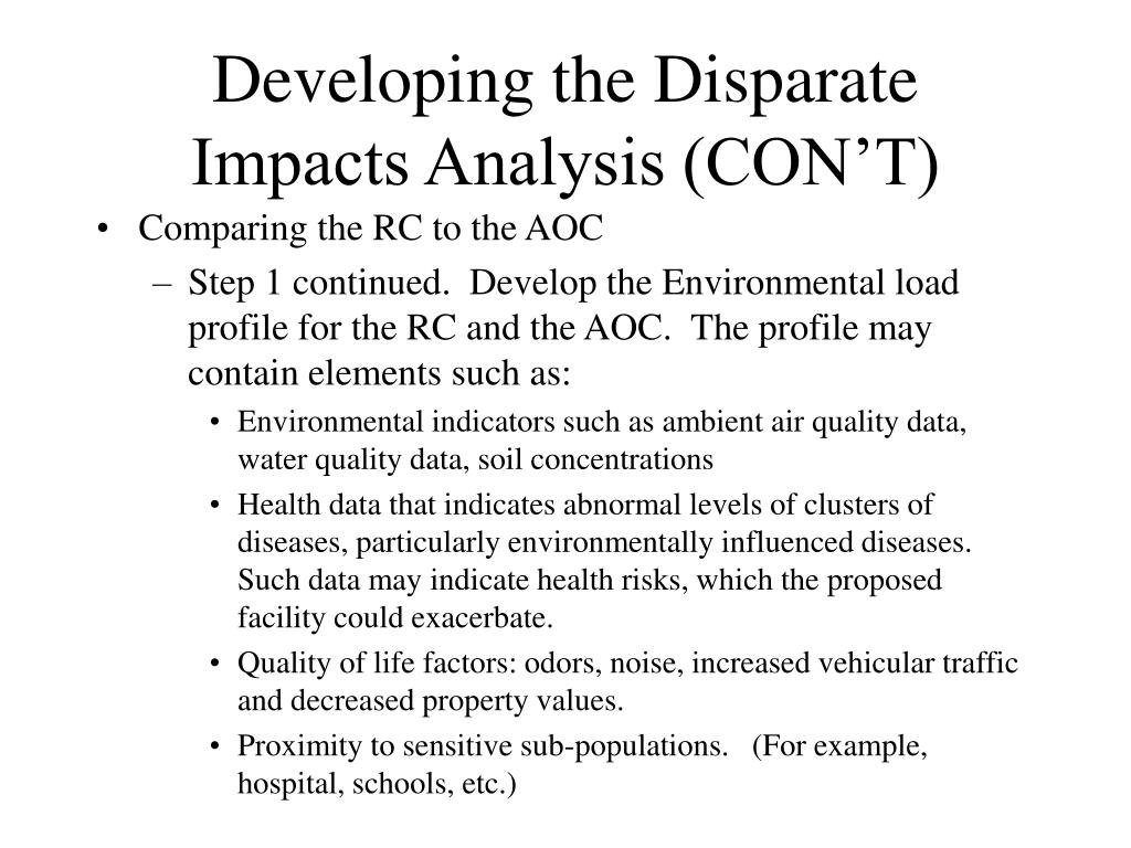 Ppt Disparate Impacts Analysis Powerpoint Presentation Free Download