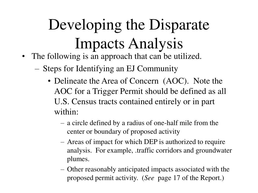 Ppt Disparate Impacts Analysis Powerpoint Presentation Free Download