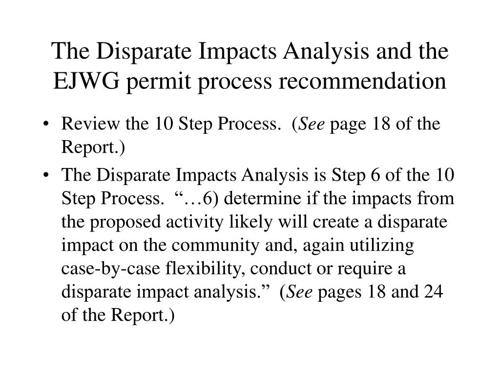 Ppt Disparate Impacts Analysis Powerpoint Presentation Free Download