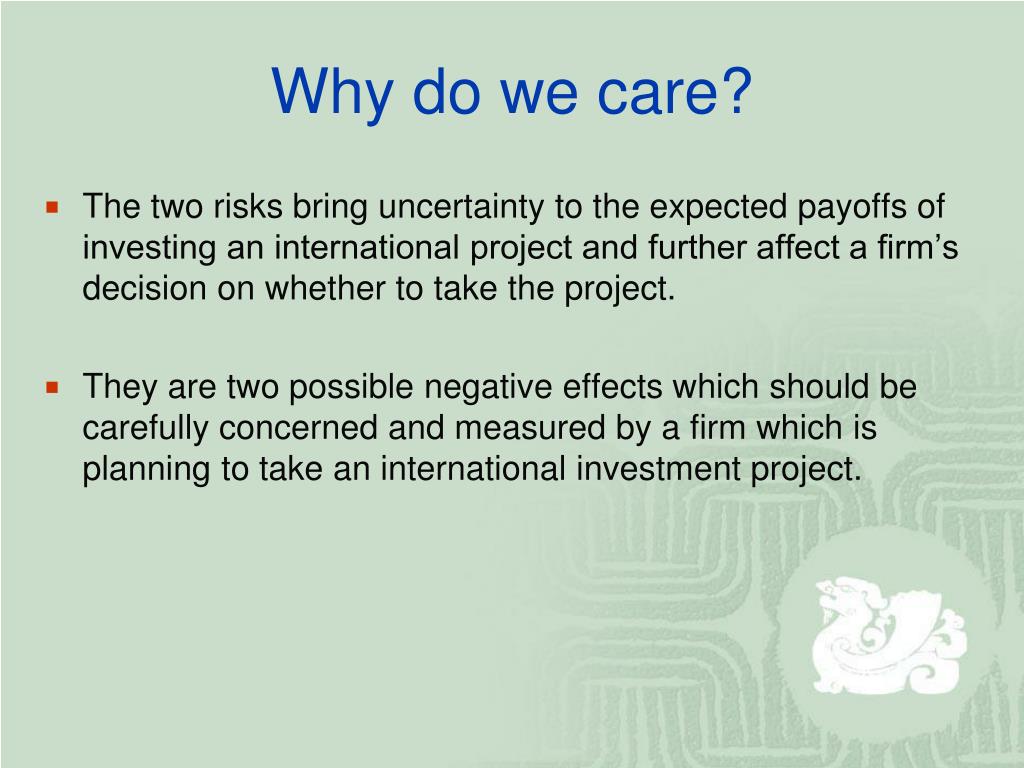 PPT - International Investment Decision under Political Risk and Credit ...