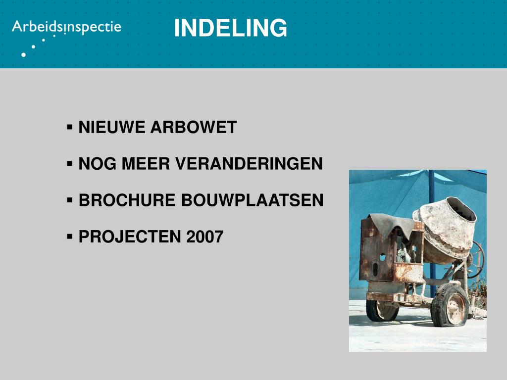 PPT - Arbowet 2007 Jan Laemers Directeur Bouw Arbeidsinspectie ...