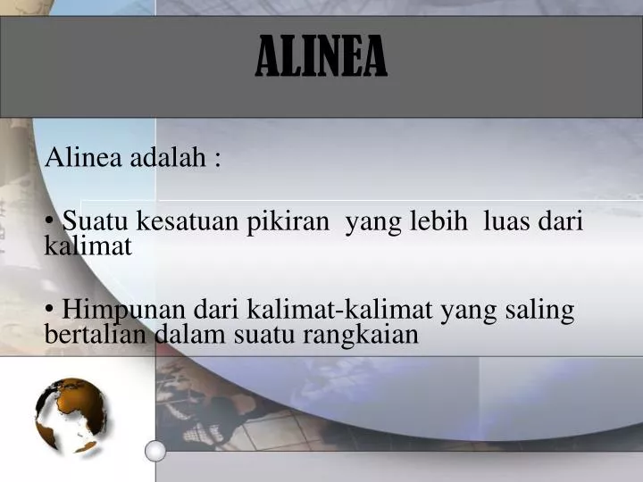 PPT - ALINEA PowerPoint Presentation, free download - ID:2921238