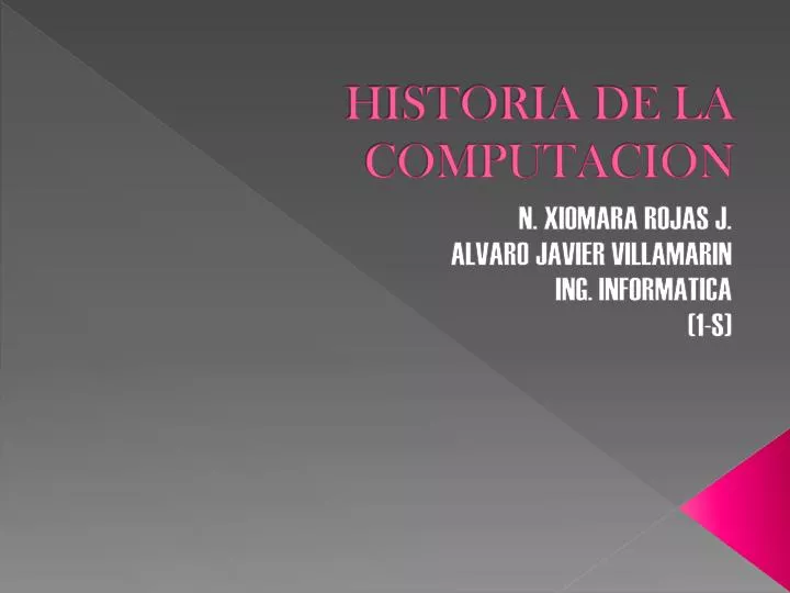 PPT - HISTORIA DE LA COMPUTACION PowerPoint Presentation, free download - ID:2921280