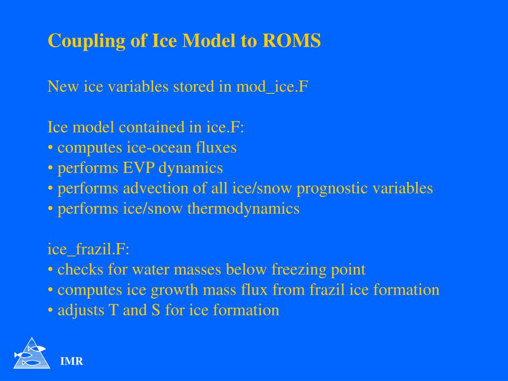 PPT - A Coupled Ice-Ocean Model Based on ROMS/TOMS 2.0 W. Paul Budgell ...