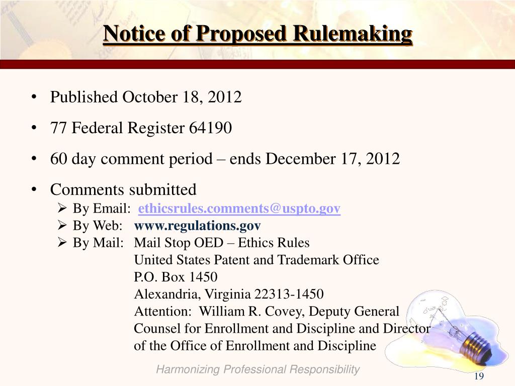 PPT - Notice of Proposed Rulemaking PowerPoint Presentation, free ... PPT - Notice of Proposed Rulemaking PowerPoint Presentation, free ...