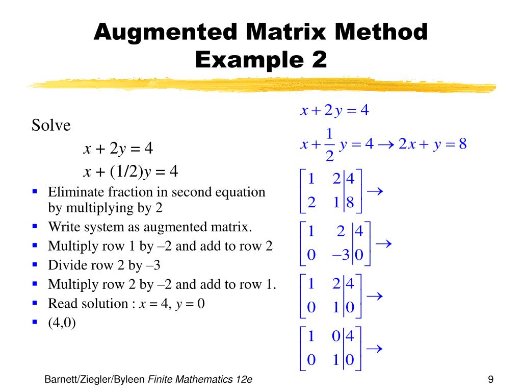 Augmented Matrix Goldapo