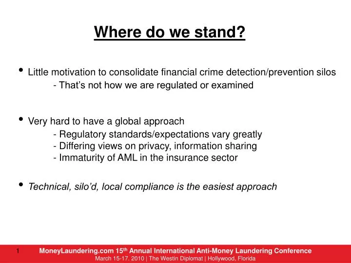 PPT - Where do we stand? PowerPoint Presentation, free download - ID ...