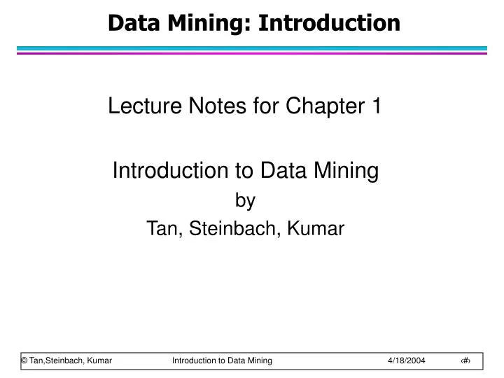 Ppt Data Mining Introduction Powerpoint Presentation Free Download 7878