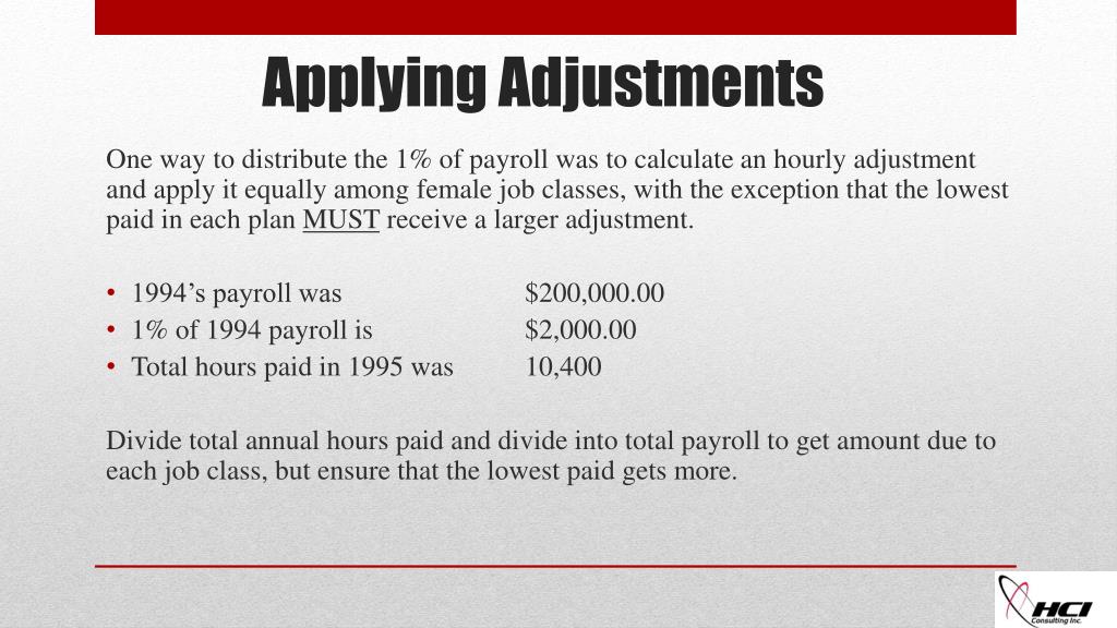 PPT - Fulfilling Pay Equity: Retroactive Obligations & Job Class ...