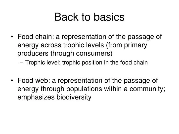 PPT - Back to basics PowerPoint Presentation, free download - ID:2925215