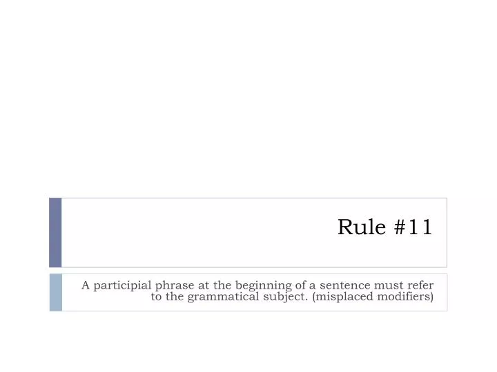 PPT - Rule #11 PowerPoint Presentation, free download - ID:2925846